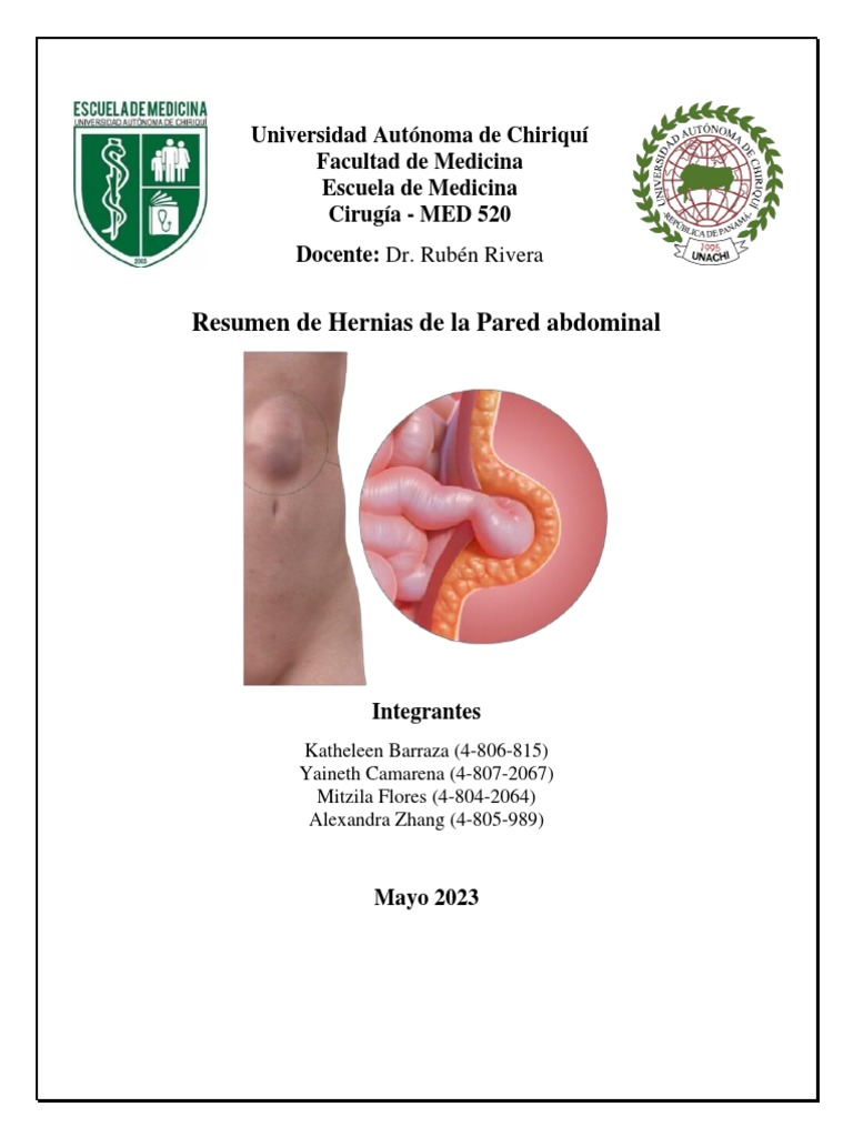 Resumen Hernias | PDF | Abdomen | Anatomía