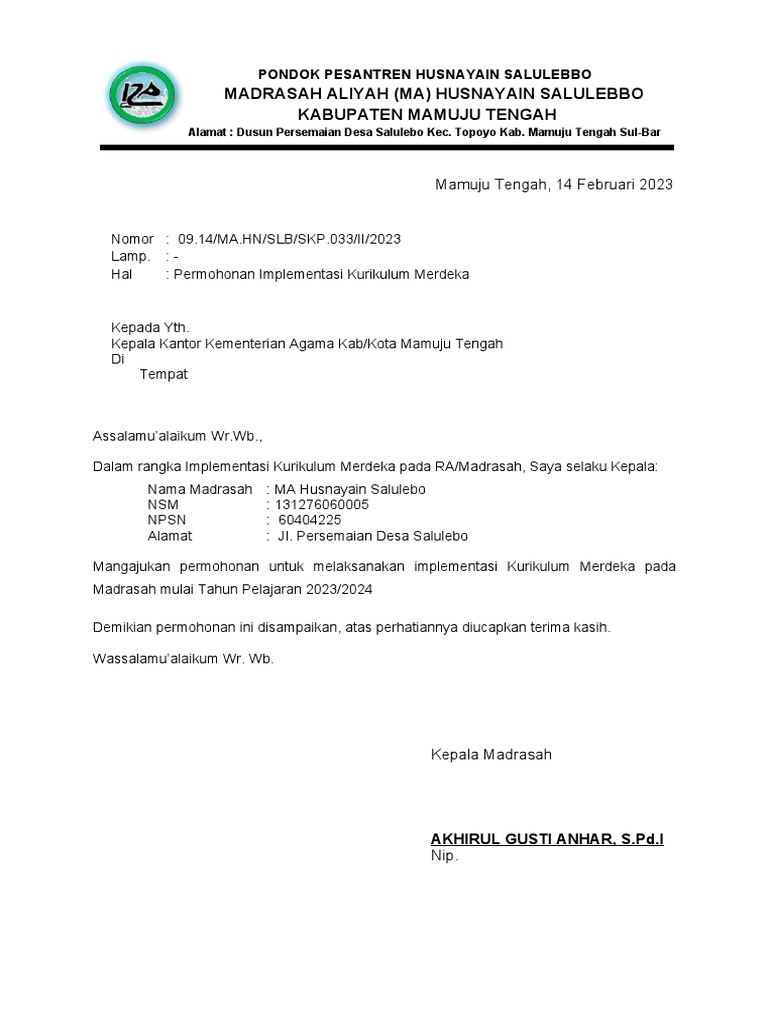 Implementasi Kurikulum Merdeka di MA Husnayain | PDF | Kesehatan Holistik