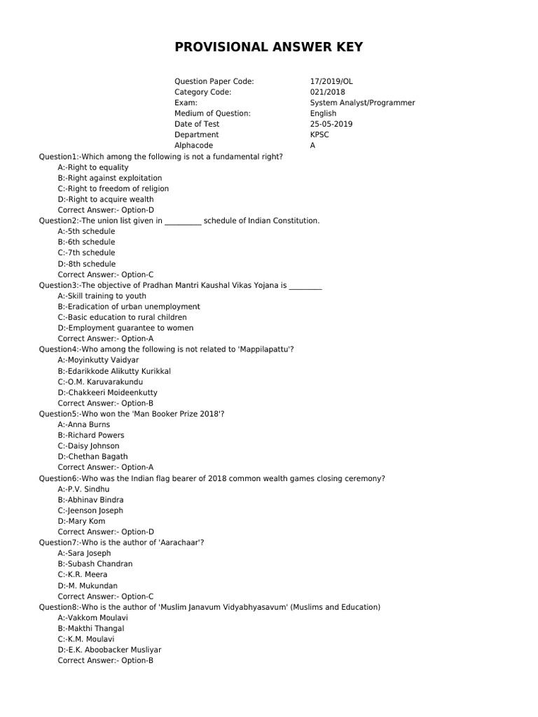 KPSC Sa-P 2019 | PDF | Transmission Control Protocol | Ip Address