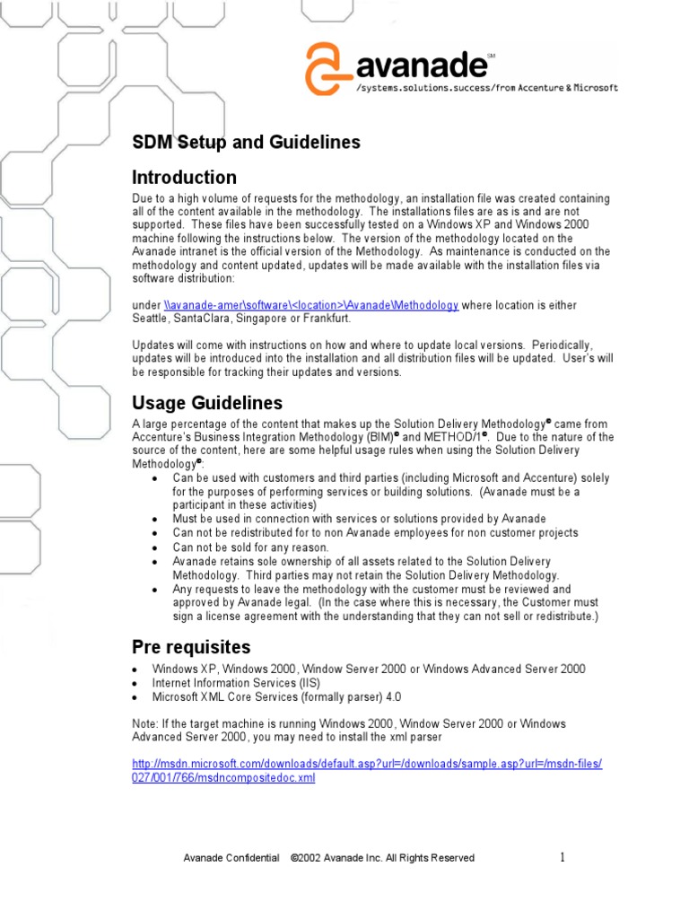 READ FIRST - SDM Setup and Guidelines | PDF | Windows 2000 | Microsoft ...