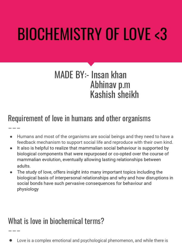 Biochemistry of Love - 3 | PDF | Cortisol | Dopamine