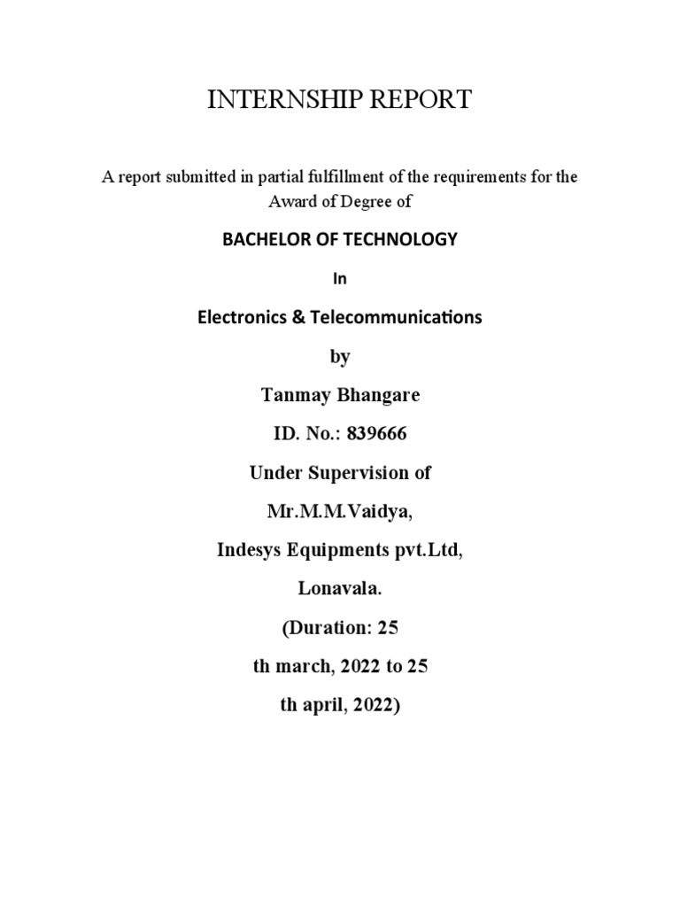 INTERNSHIP REPORTs | PDF | Printed Circuit Board | Electricity