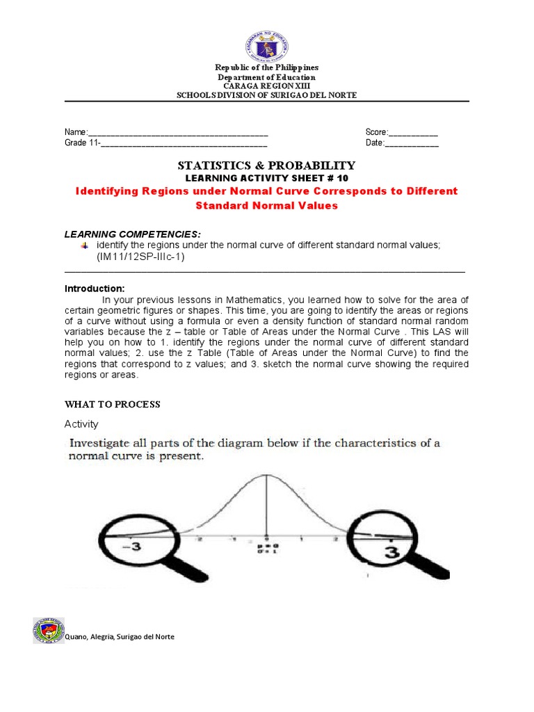 Stat Prob Las 10 | PDF | Normal Distribution | P Value