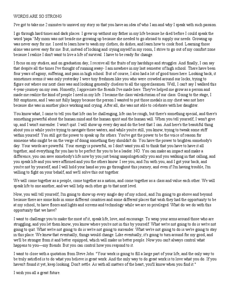 Speach | PDF | Feeling