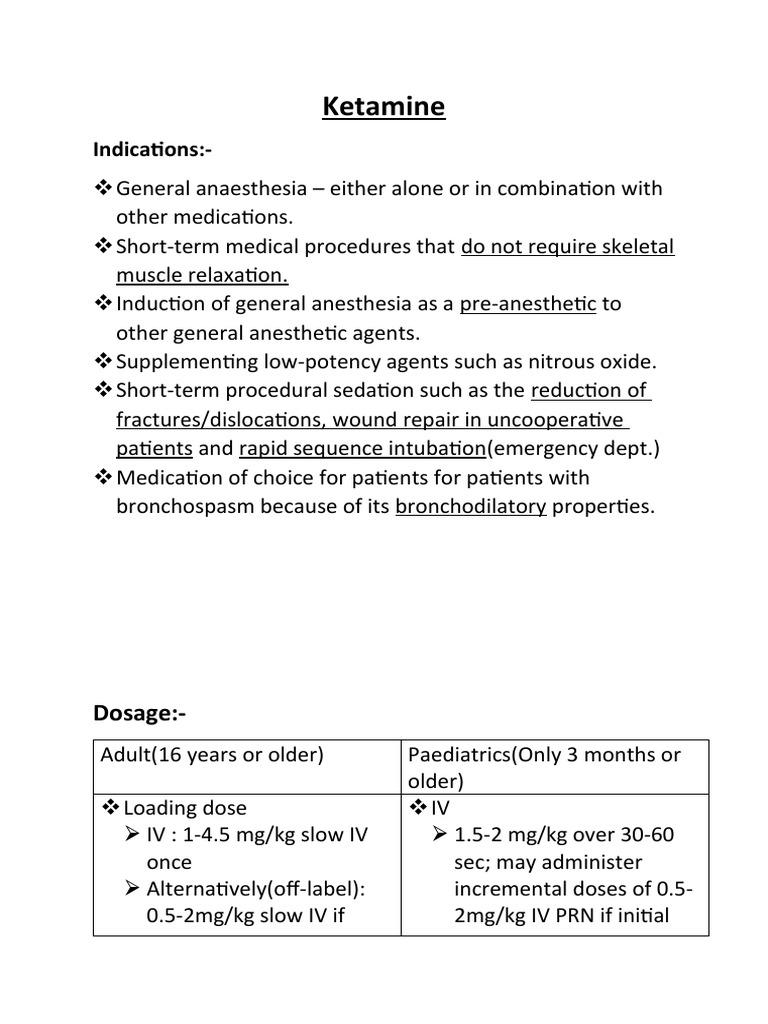 Ketamine | PDF