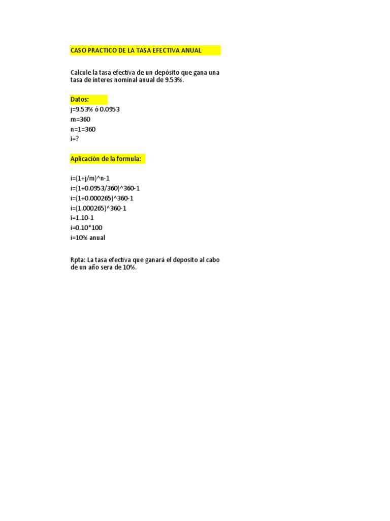 Caso Practico de TEA y TEM | PDF