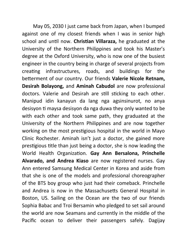 Class Prophecy Speech | PDF