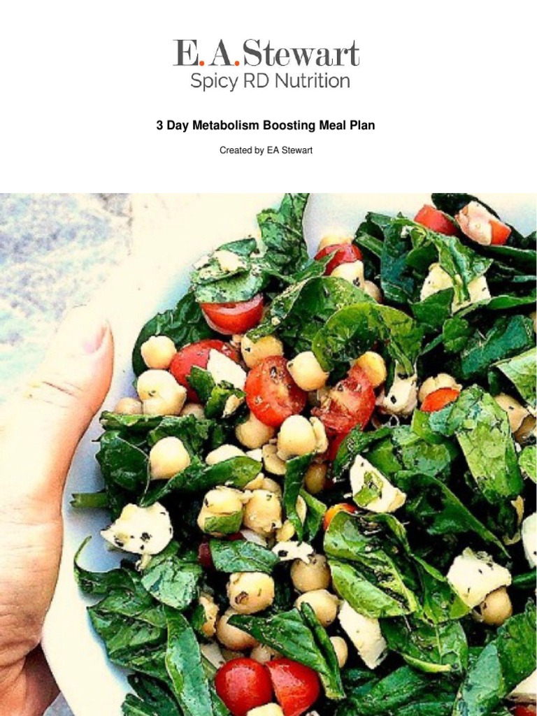3-Day Metabolism Boost Meal Plan | PDF | Chocolate | Yogurt