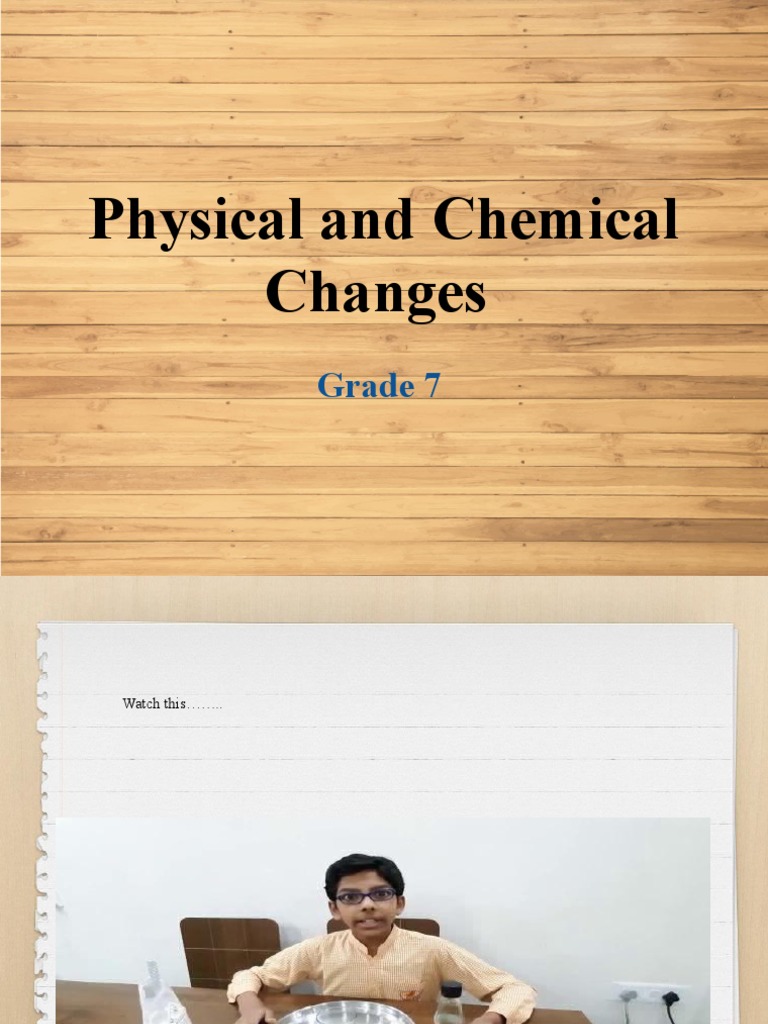 Class Slides - Physical and Chemical Changes Grade 7 | Download Free ...