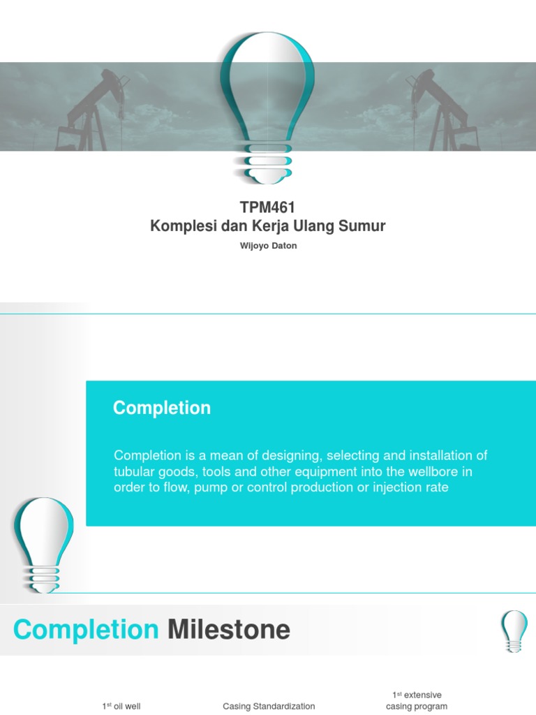 Typical Configuration of Well Completion | PDF