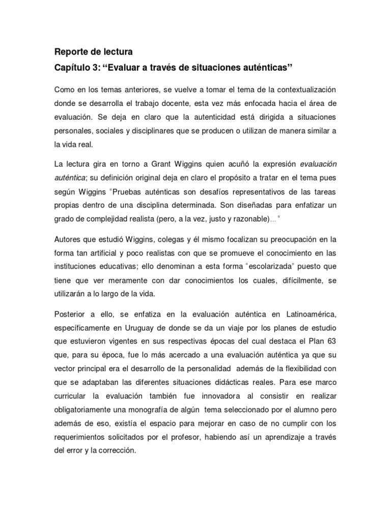 Reporte de Lectura C3 | PDF | Evaluación | Conocimiento