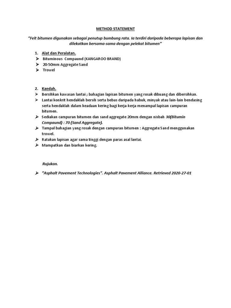 Method Statement | PDF