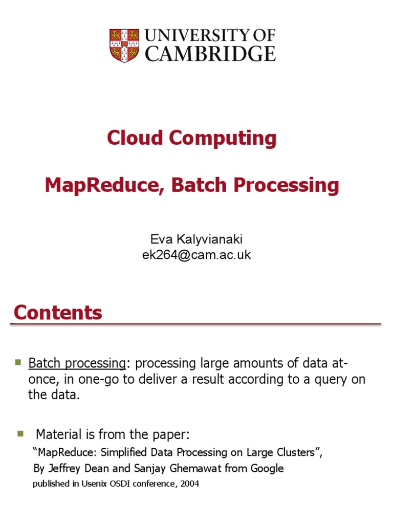 Map Reduce | PDF | Map Reduce | Computing