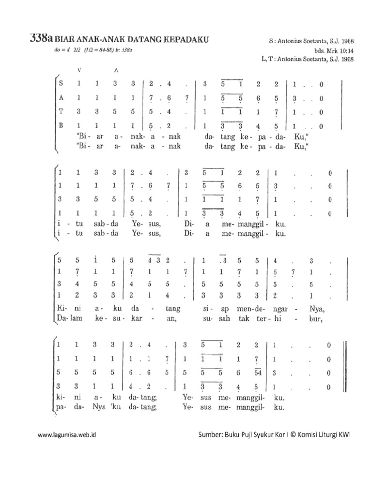 Biar Anak-Anak Datang Kepadaku PS 338a | PDF