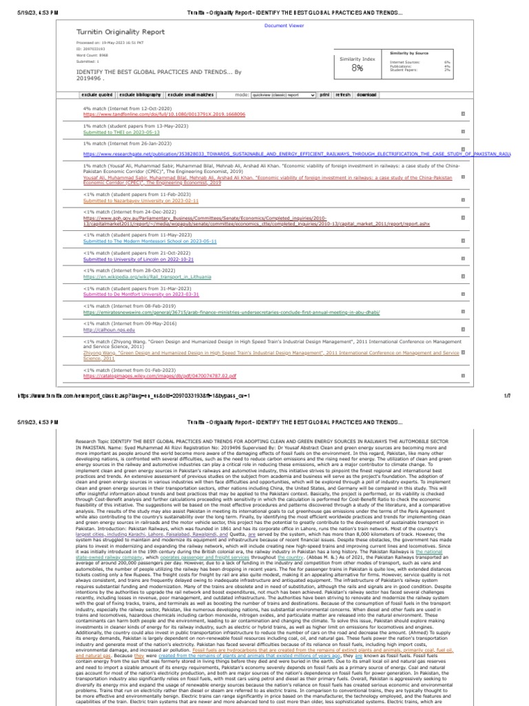 8% Turnitin - Originality Report - Identify The Best Global Practices ...