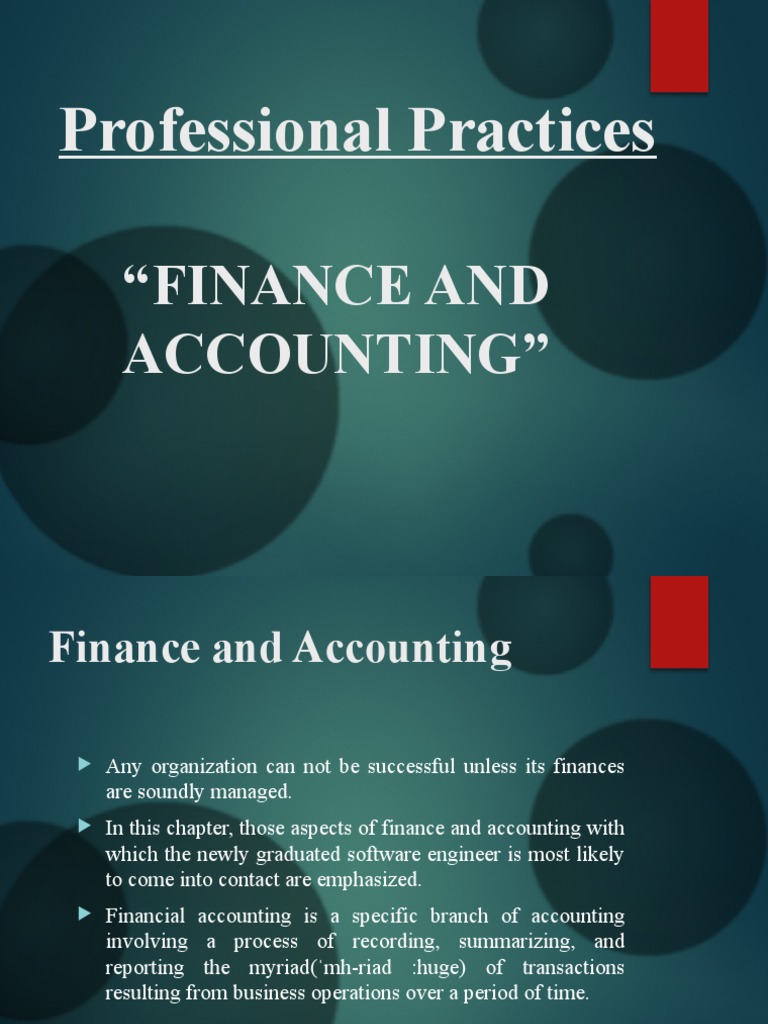 Finanace and Accounting | PDF | Expense | Cost