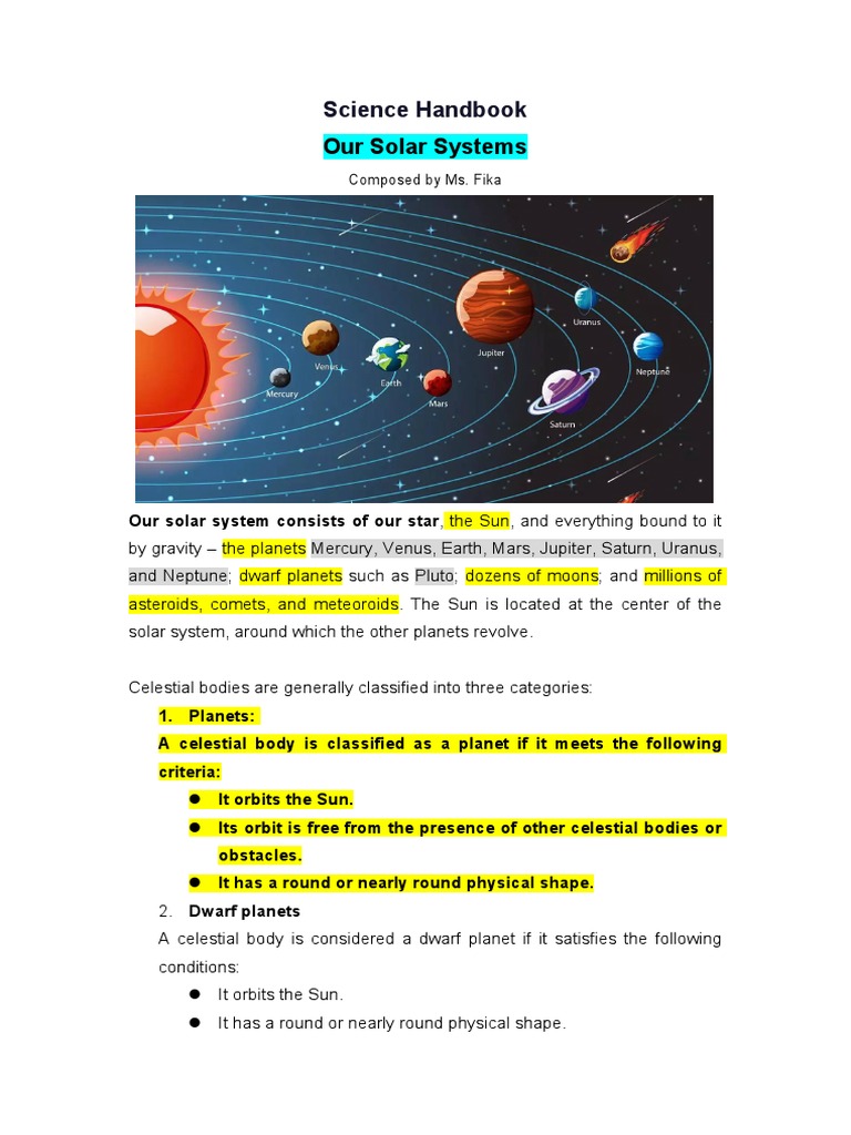 Science Handbook - Our Solar Systems | Download Free PDF | Planets ...