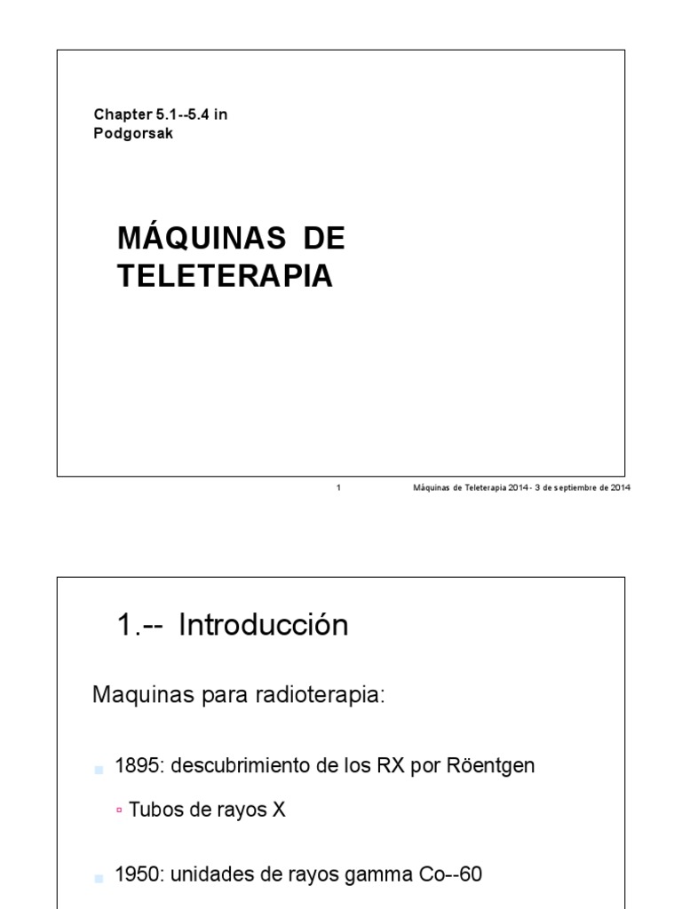 Máquinas de Teleterapia 2020-Con Notas | PDF | Rayo X | Electrón