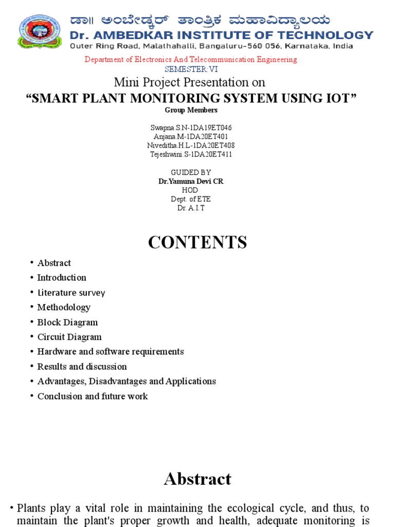 Smart Plant Monitoring System | PDF | Relay | Internet Of Things