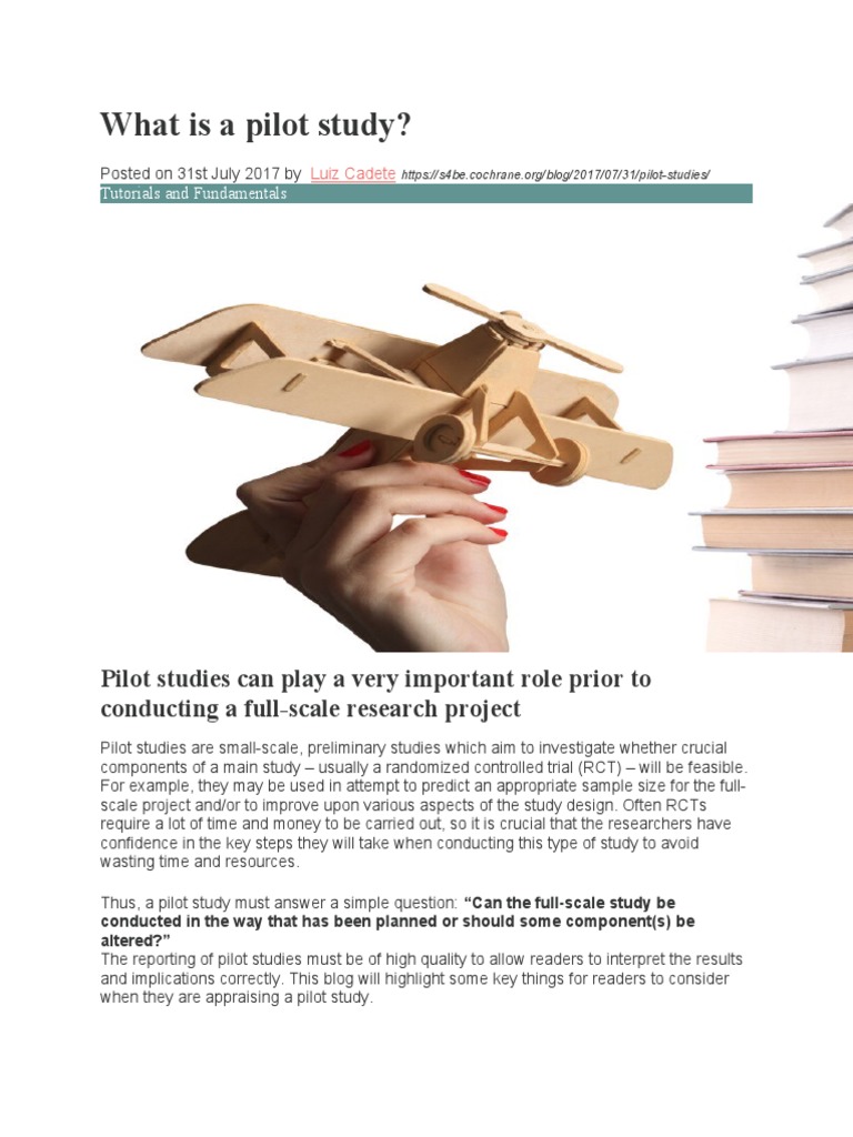 What Is A Pilot Study | PDF | Feasibility Study | Sampling (Statistics)