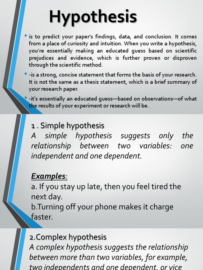 Hyphothesis | PDF | Hypothesis | Statistics