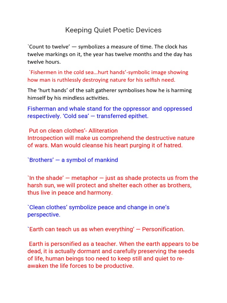 Poetic Devices in Two Poems | PDF | Poetic Devices