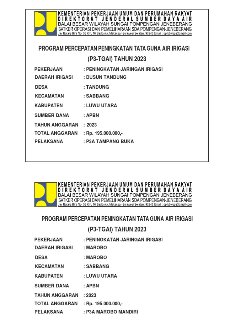 Papan Proyek-Dan Spandduk Fix | PDF