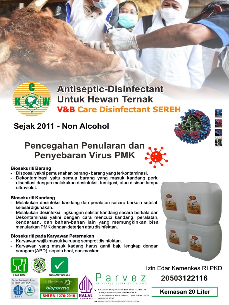 Brosur Cairan Disinvektan PMK 20 Liter | PDF