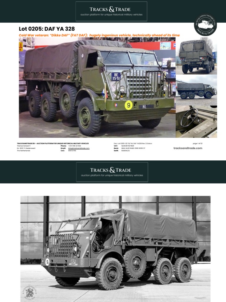 Lot 0205 02 TT NL DAF YA328 Rev 2.0 | PDF | Truck | Land Vehicles