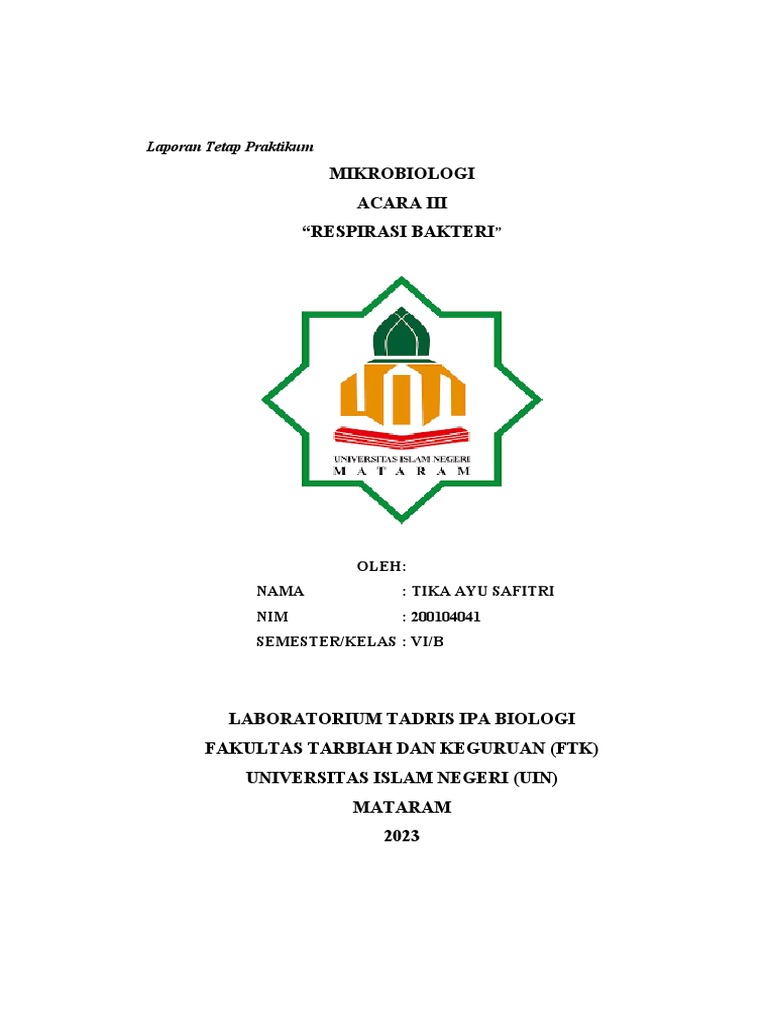 Laporan Tetap Praktikum Mikrobiologi Acara III | PDF