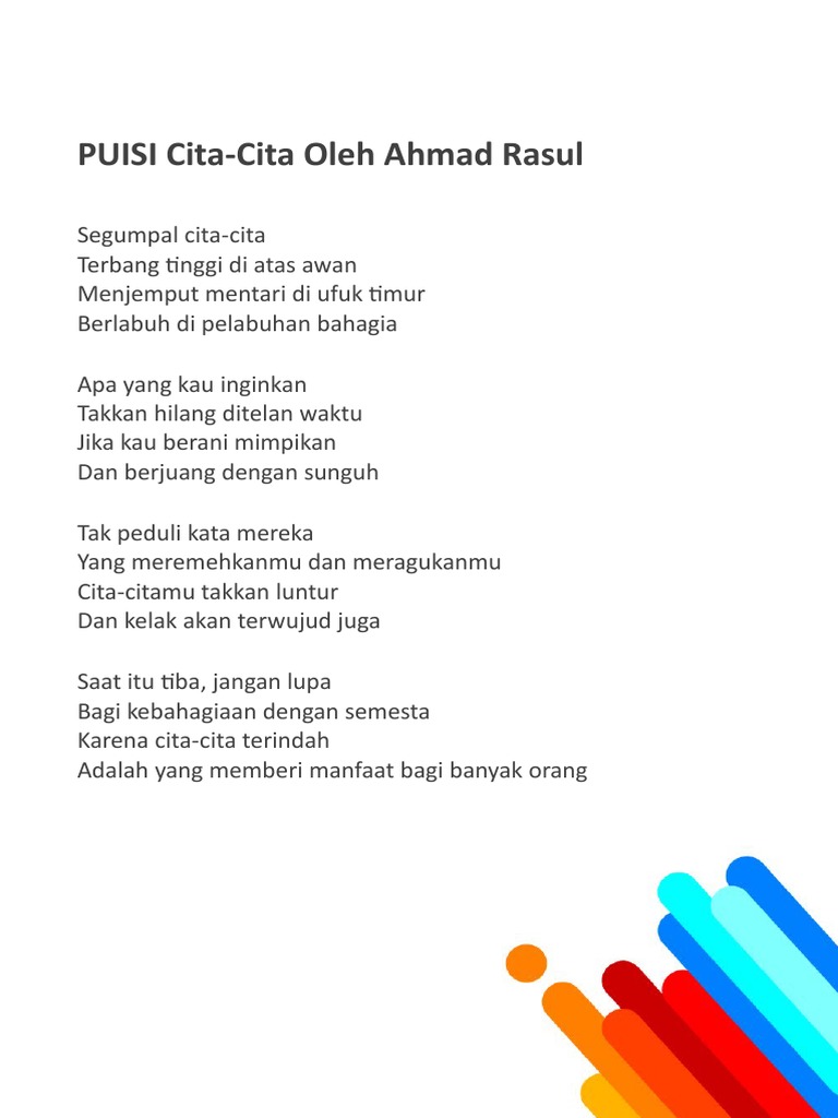 Puisi Cita-Cita | PDF | Perjalanan