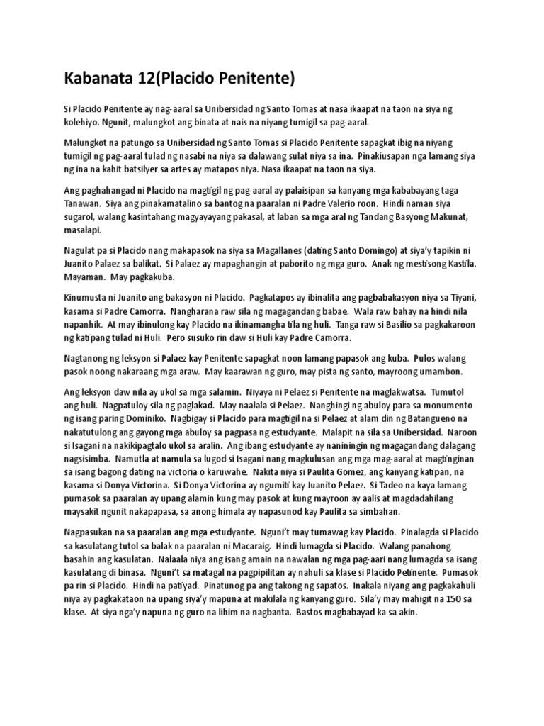 Kabanata 12-16 | PDF