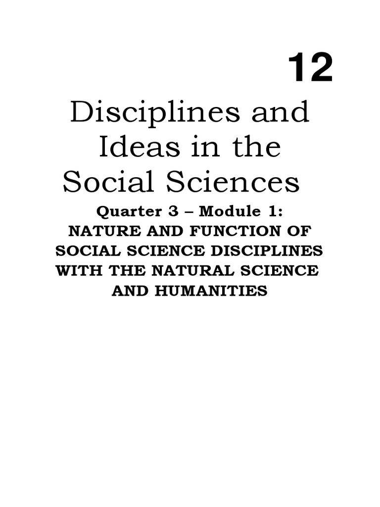 DISS Quarter 4 Module 1 | PDF | Social Sciences | Science
