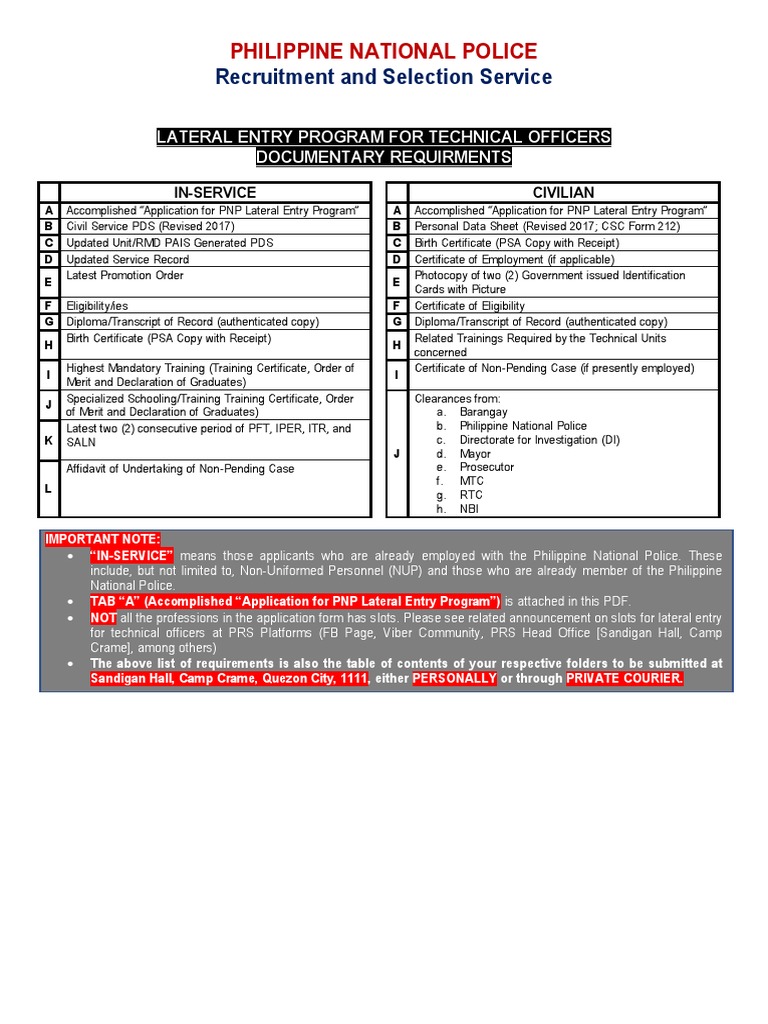 Application For Lateral Entry Technical Officers 1 | PDF | Government