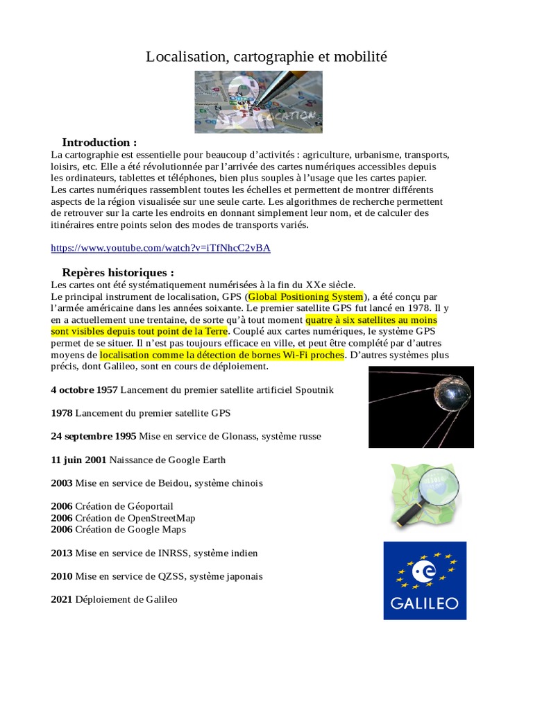 Localisation et cartographie numérique | PDF | Système de ...