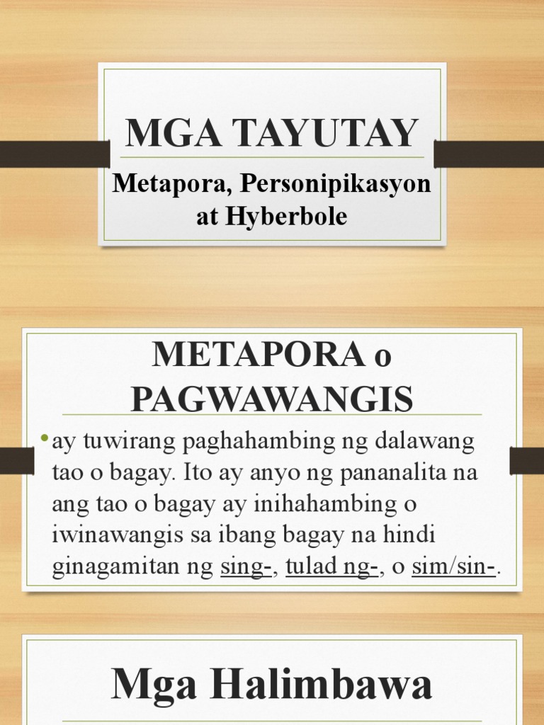 Mga Tayutay | PDF