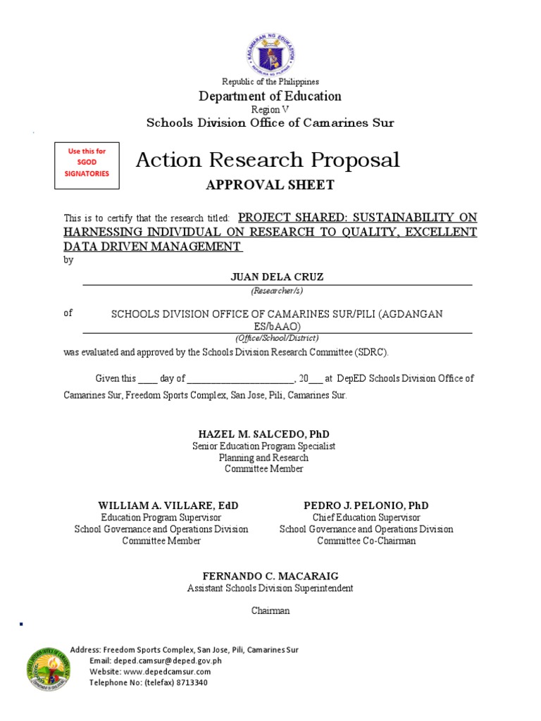 DepEd Camarines Sur Research Approvals | PDF | Cognition | Science