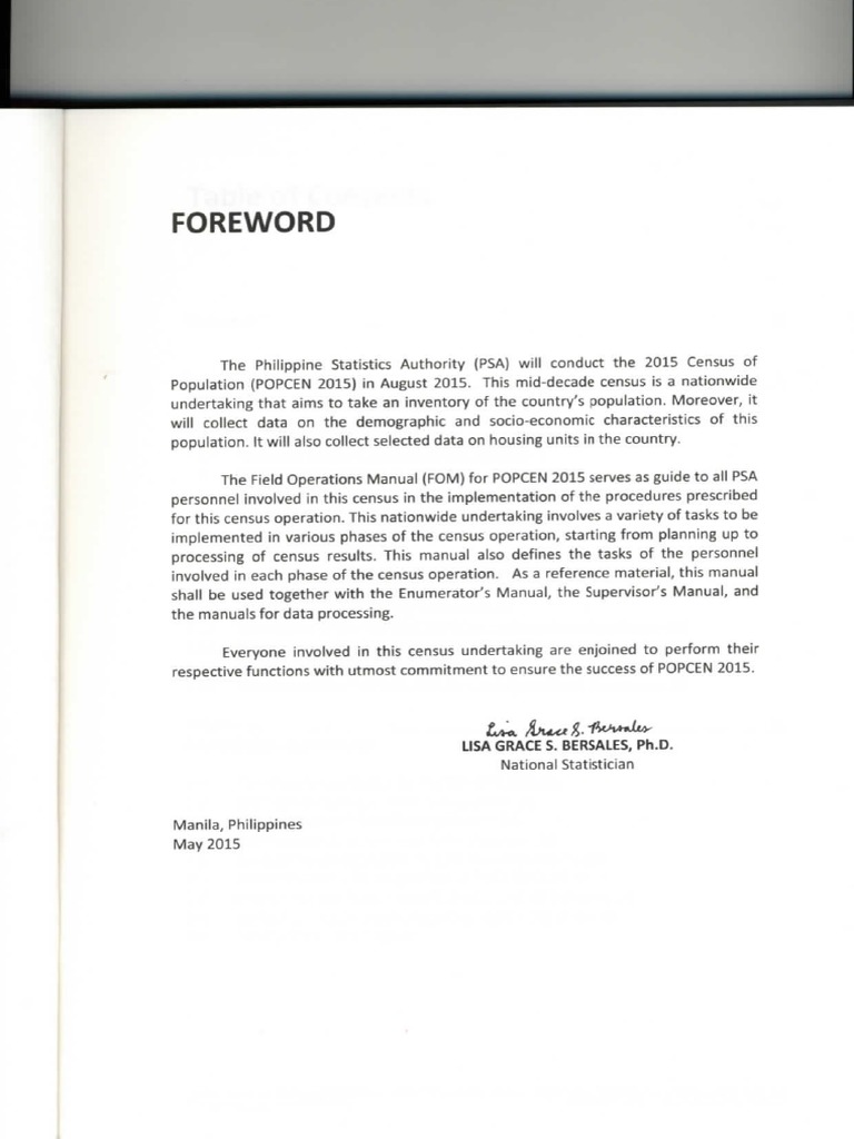 Final Fom PDF | PDF | Census | Management Information System