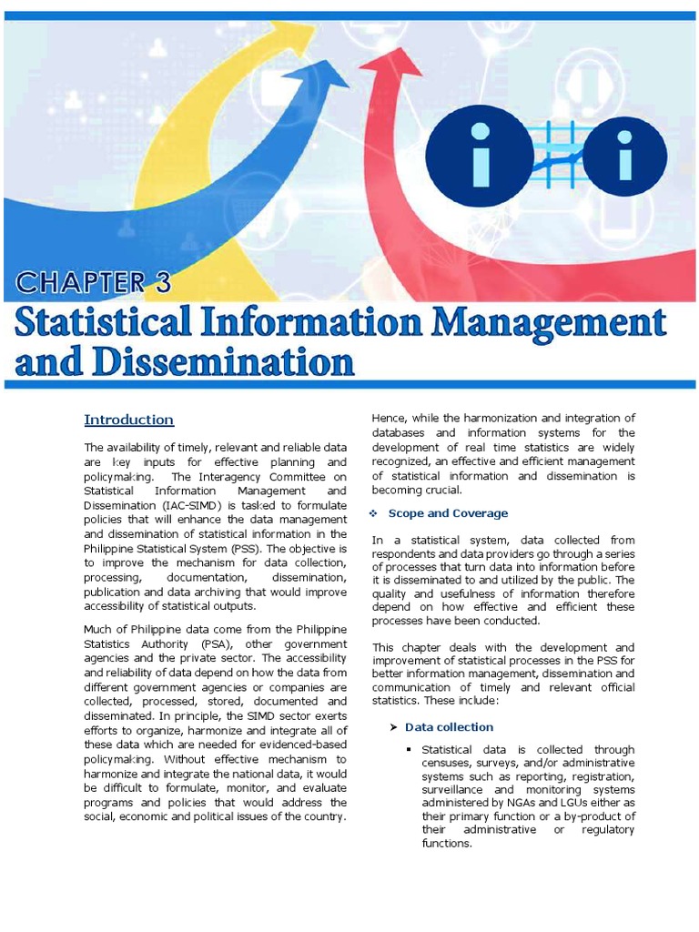 Chapter 3 - Statistical Information Management and Dissemination | PDF ...