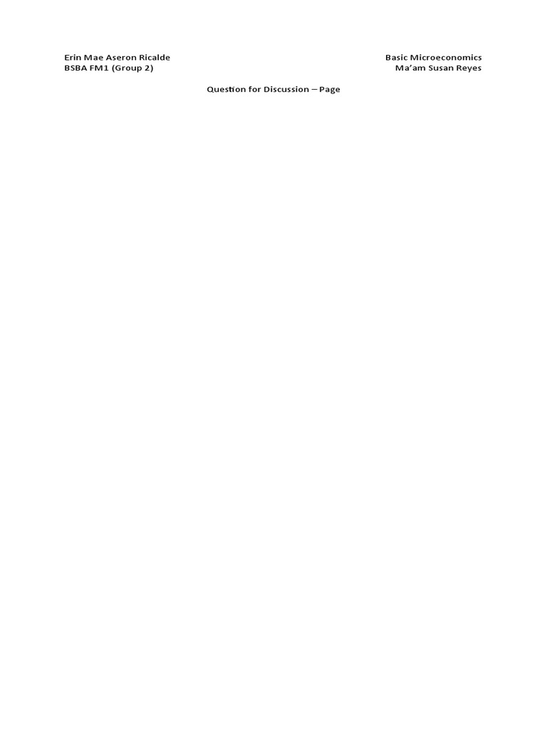 Erin Mae Aseron Ricalde Basic Microeconomics | PDF