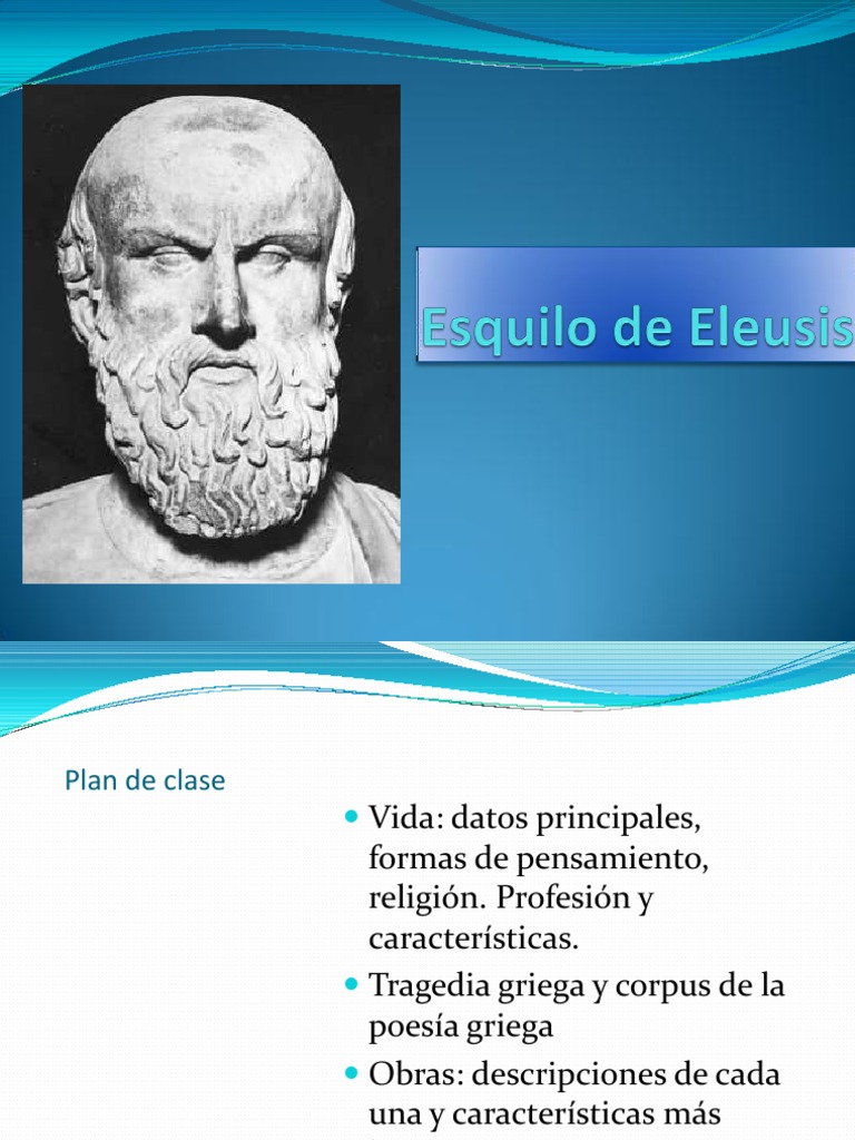 Esquilo: Vida y Legado Trágico | PDF | Esquilo | Tragedia griega