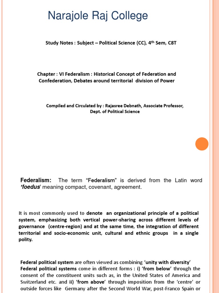 Narajole Raj College: Study Notes: Subject - Political Science (CC), 4 ...