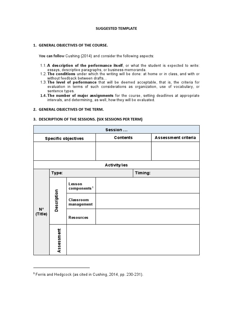 Suggested Template, and Marking Scheme | PDF | Behavior Modification ...
