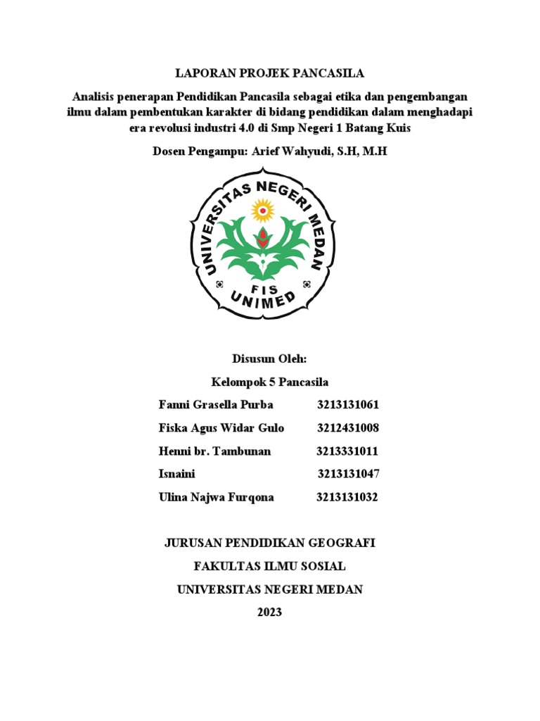 Laporan Projek Pancasila Kelompok 5 | PDF