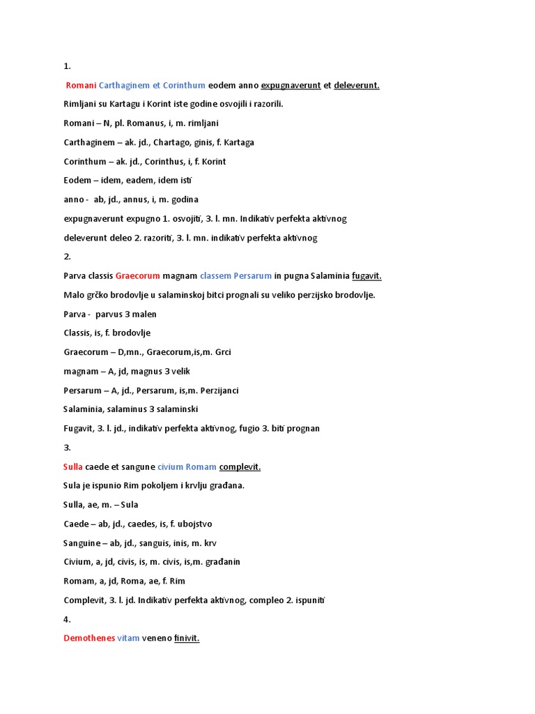 latinski vježba | PDF