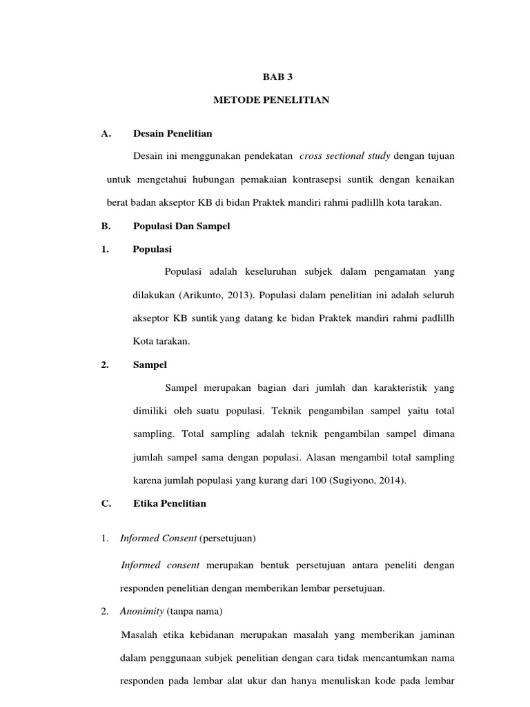 BAB 3 METODE PENELITIAN EVI APSARI (2281A1003) KELAS A5 | PDF