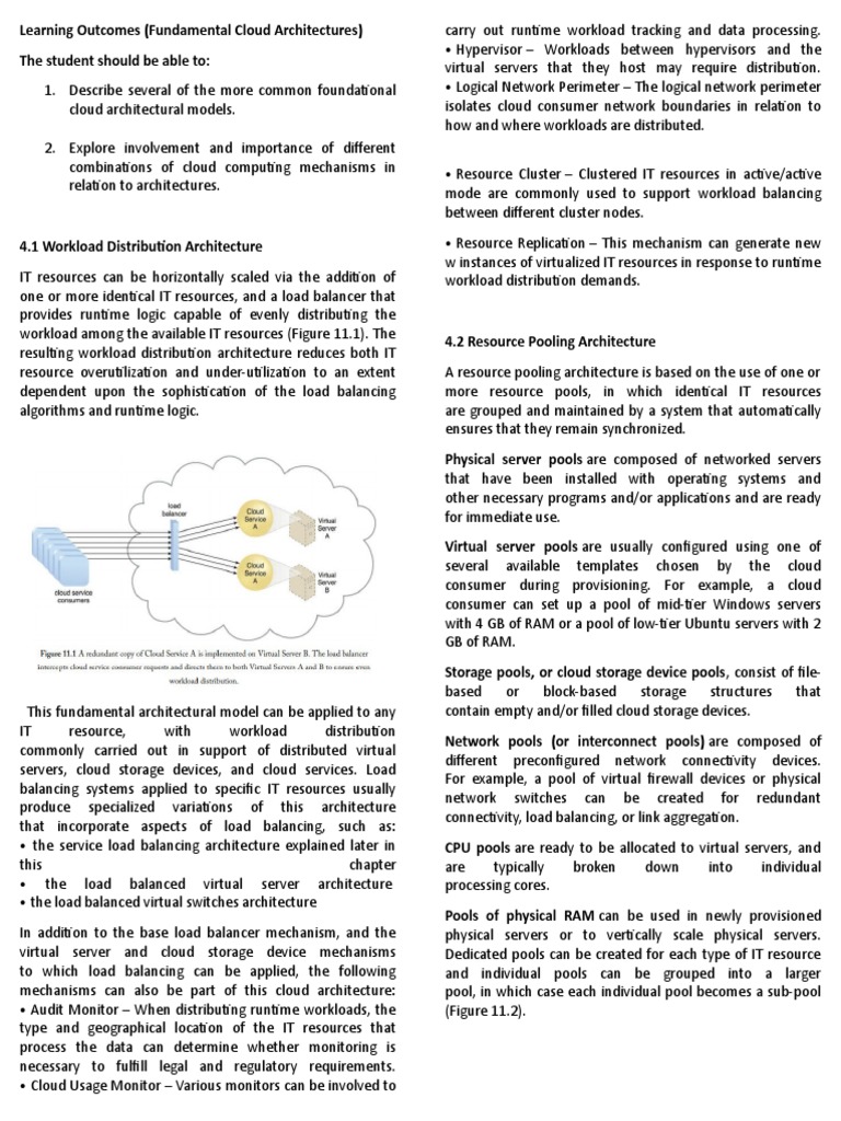 Fundamental Cloud Architecture Models | PDF | Cloud Computing | Load Balancing (Computing)