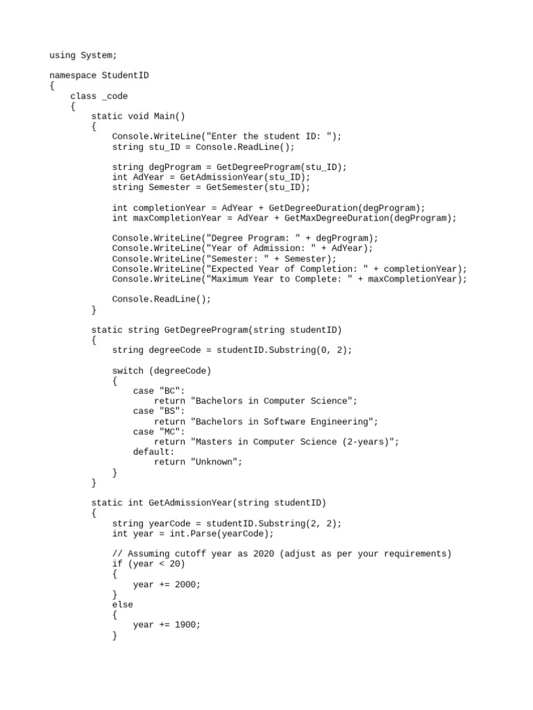 Assignment Code Pdf Bachelors Degree String Computer Science 0664