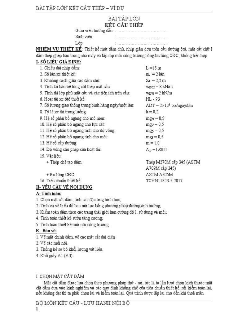 HD Lam BTL Mon Hoc | PDF