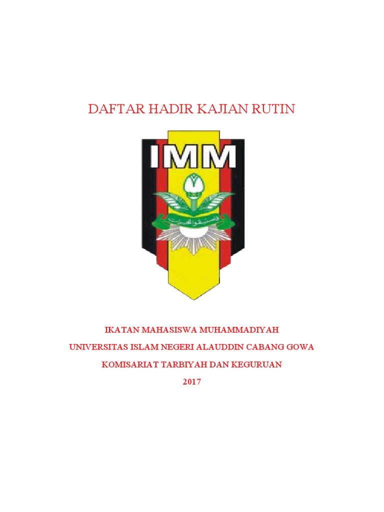 Daftar Hadir Kajian Rutin Imm FTK | PDF Daftar Hadir Kajian Rutin Imm FTK | PDF